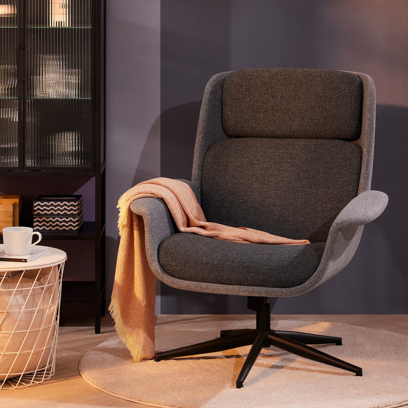 Ikea grey swivel chair store
