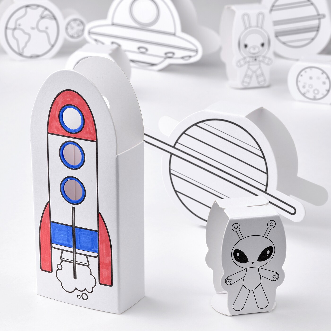 AFTONSPARV 15-piece cardboard template set space - IKEA