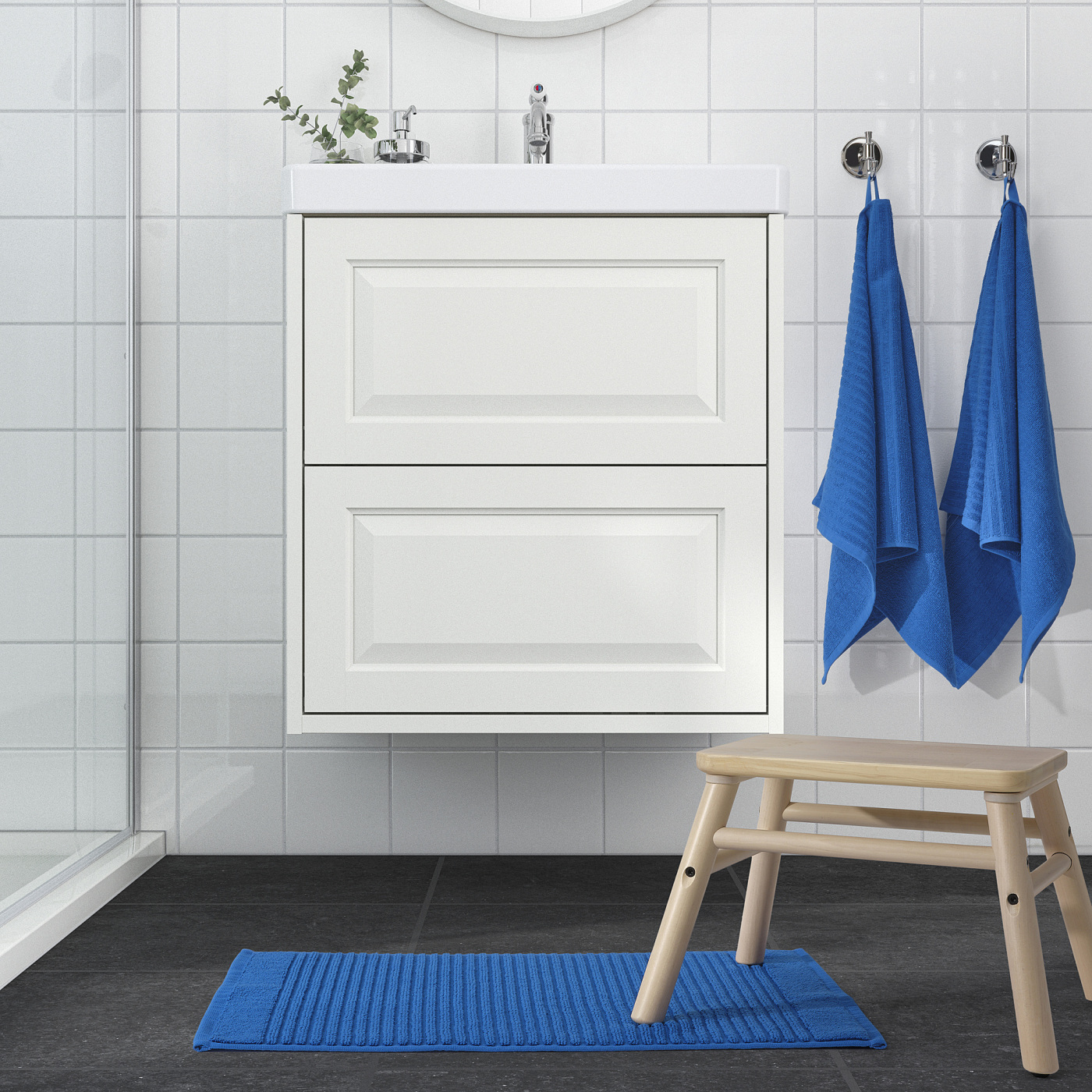 ALSTERN bath mat bright blue - IKEA