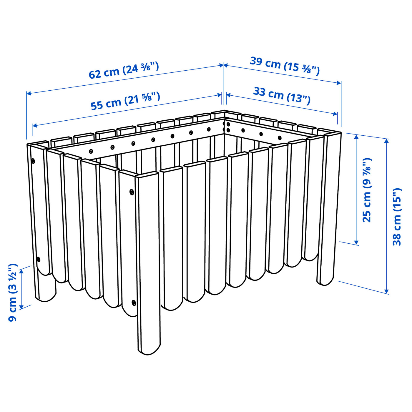 ASKHOLMEN flower box w trellis, outdoor acacia - IKEA