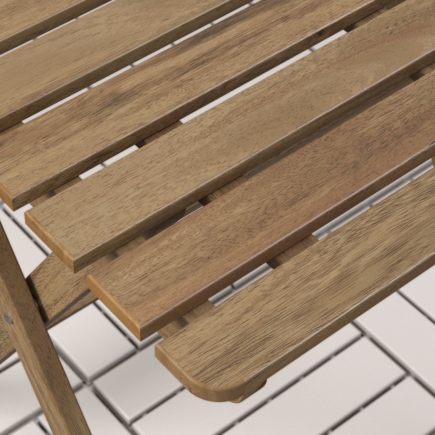 ASKHOLMEN table, outdoor foldable light brown stained - IKEA