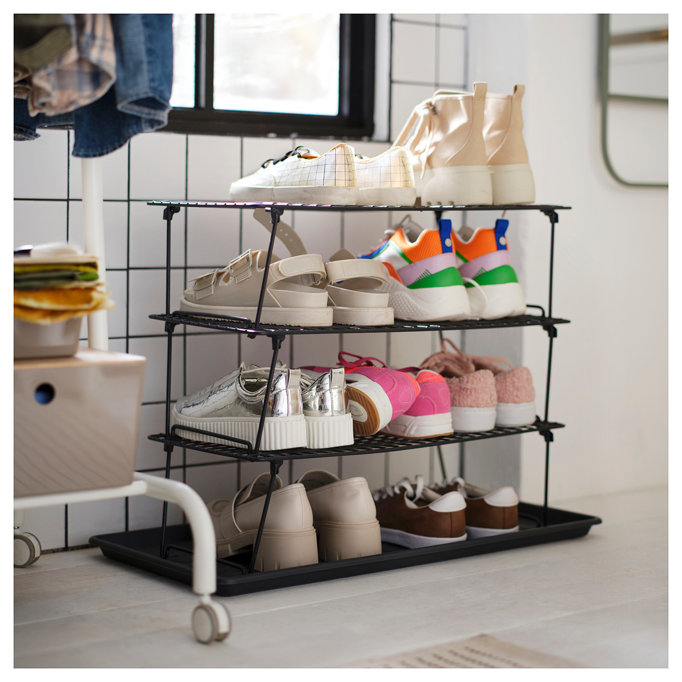 BAGGMUCK shoe mat in/outdoor/grey - IKEA