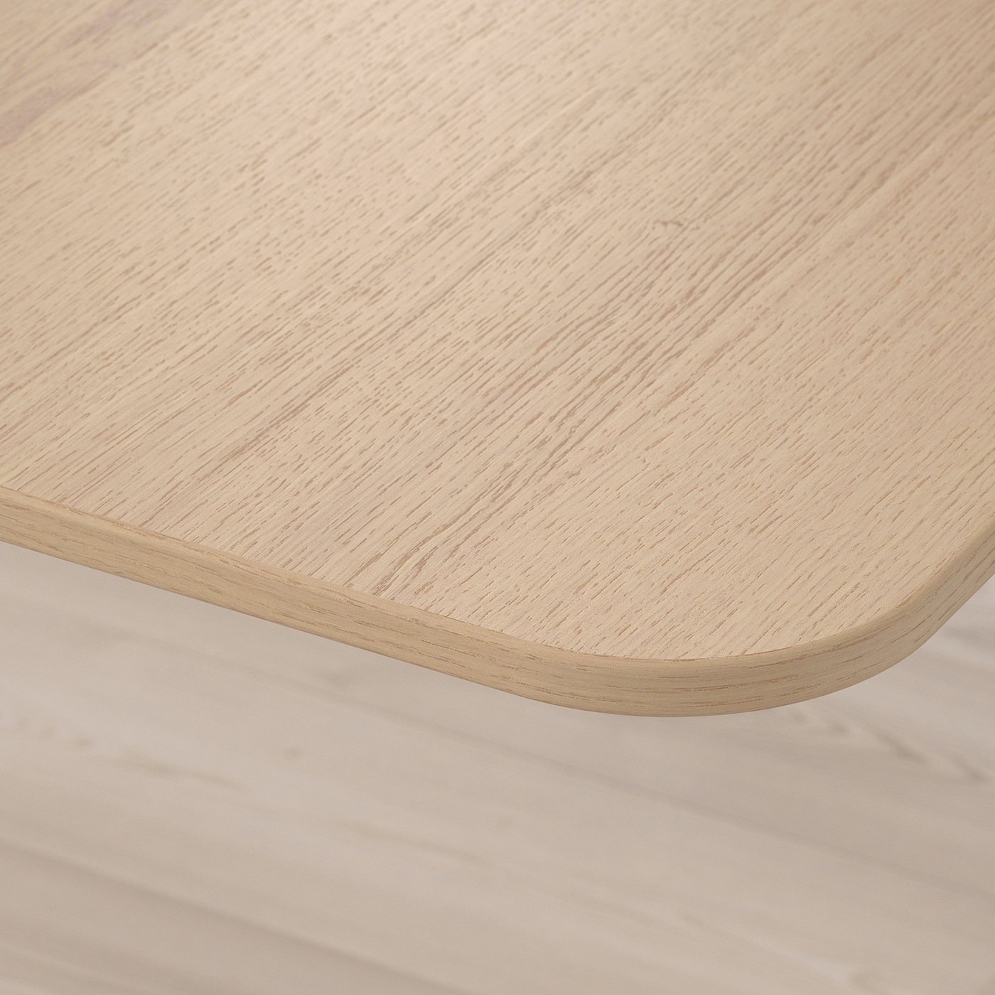 BEKANT corner desk left sit/stand white stained oak veneer/black - IKEA