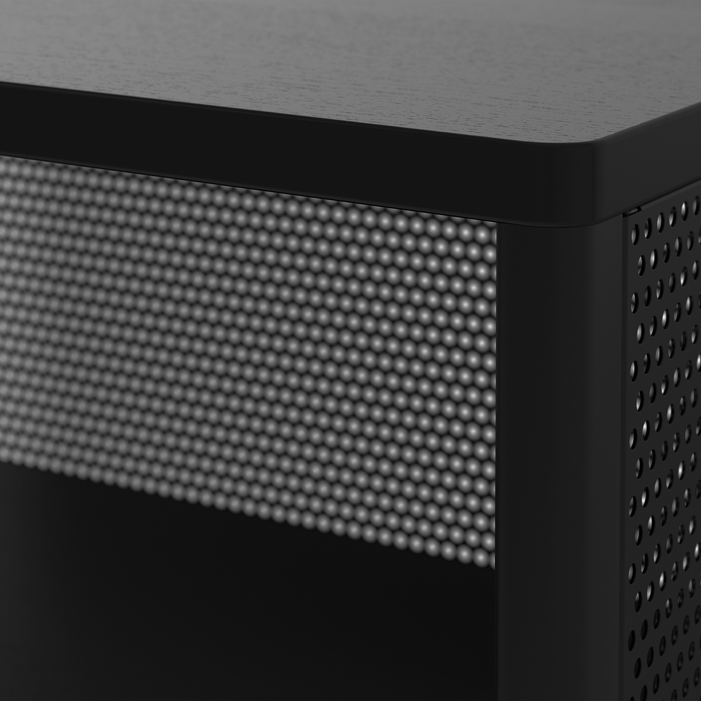 BEKANT storage unit with smart lock mesh black - IKEA