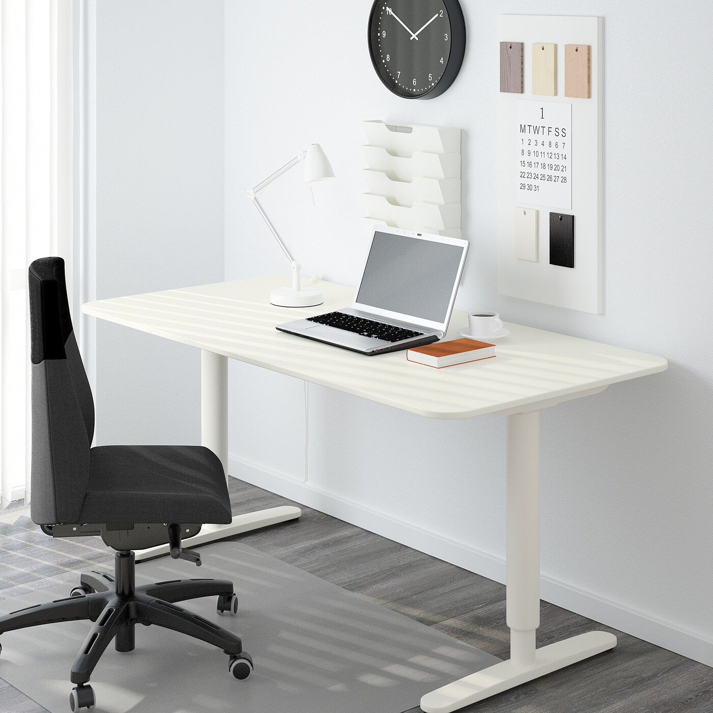 BEKANT underframe sit stand f table tp el white IKEA