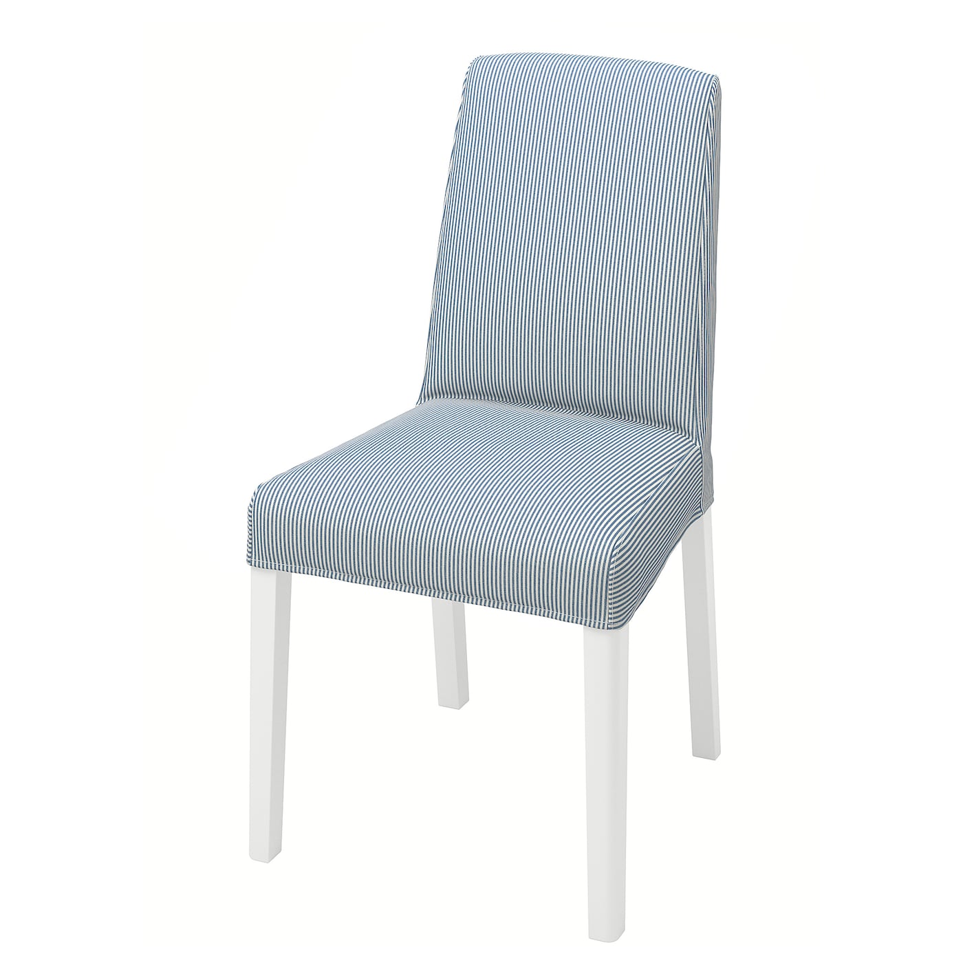 BERGMUND chair white/Rommele dark blue/white - IKEA
