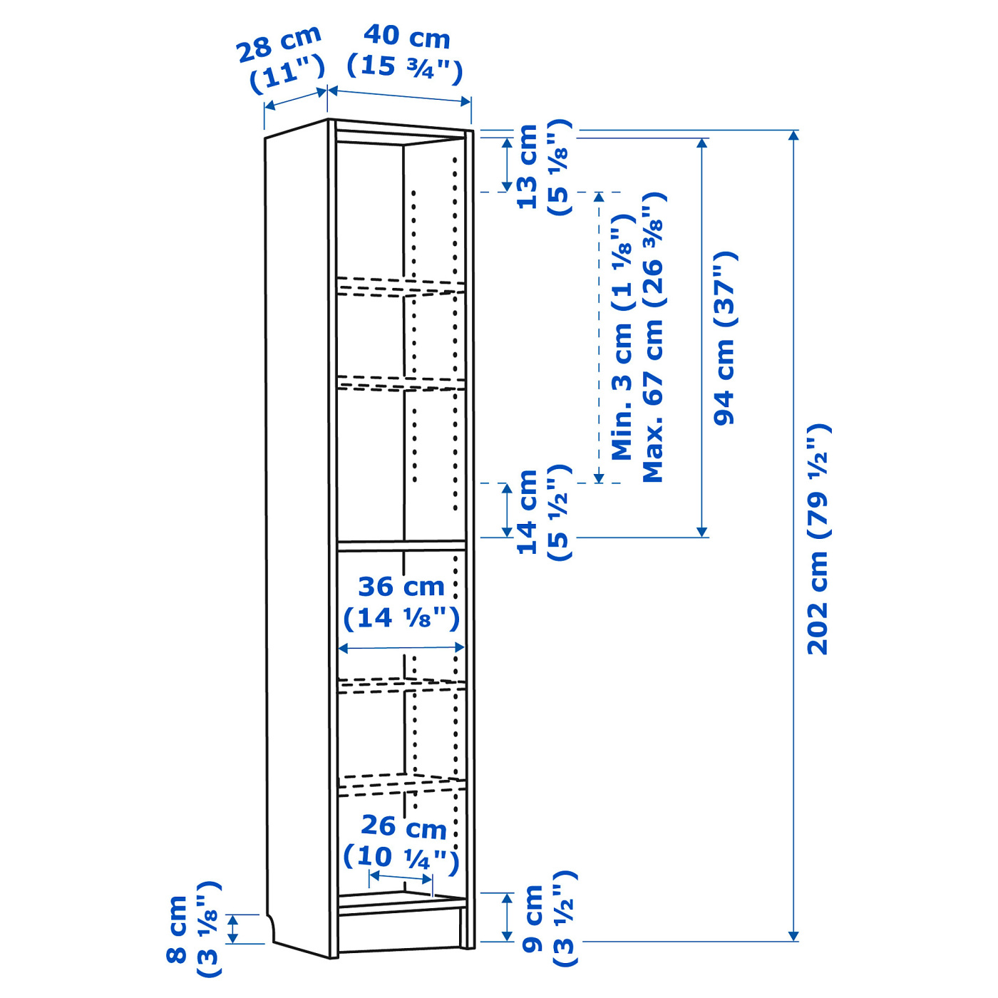 BILLY bookcase oak effect - IKEA
