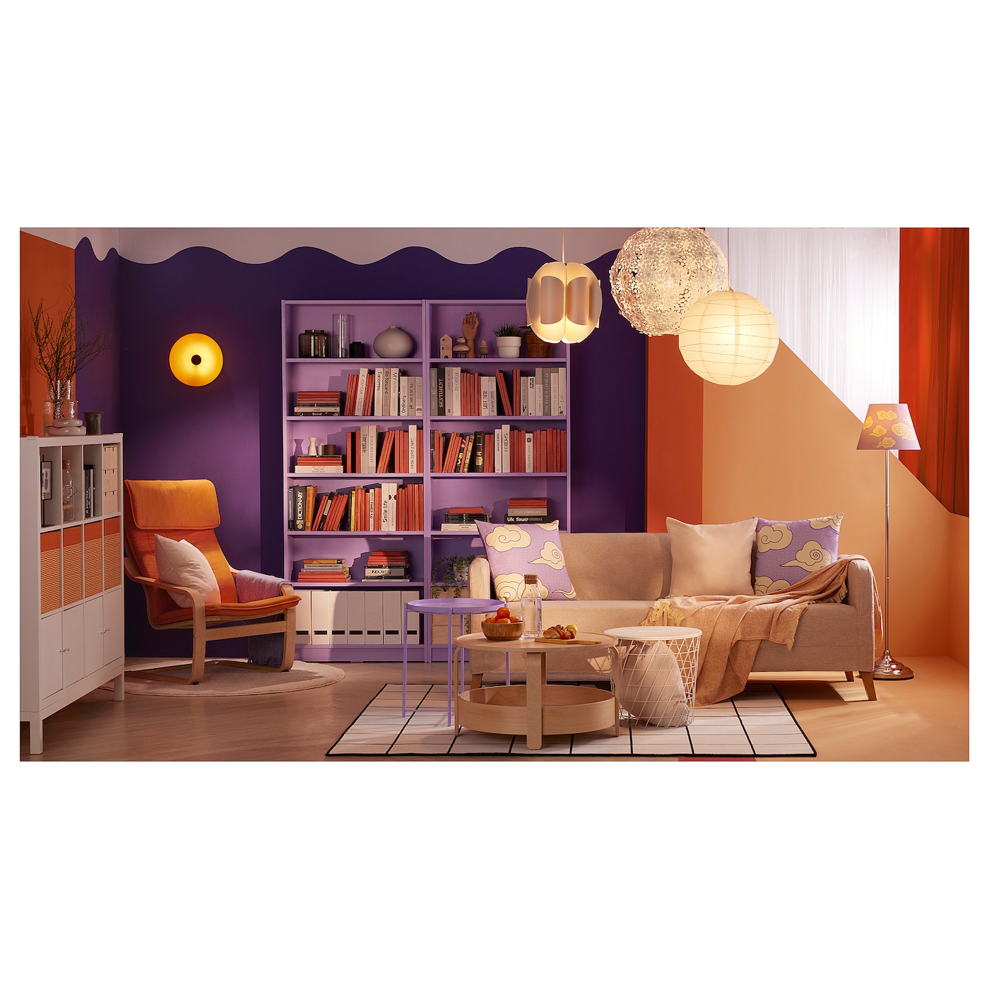 BILLY bookcase purple - IKEA