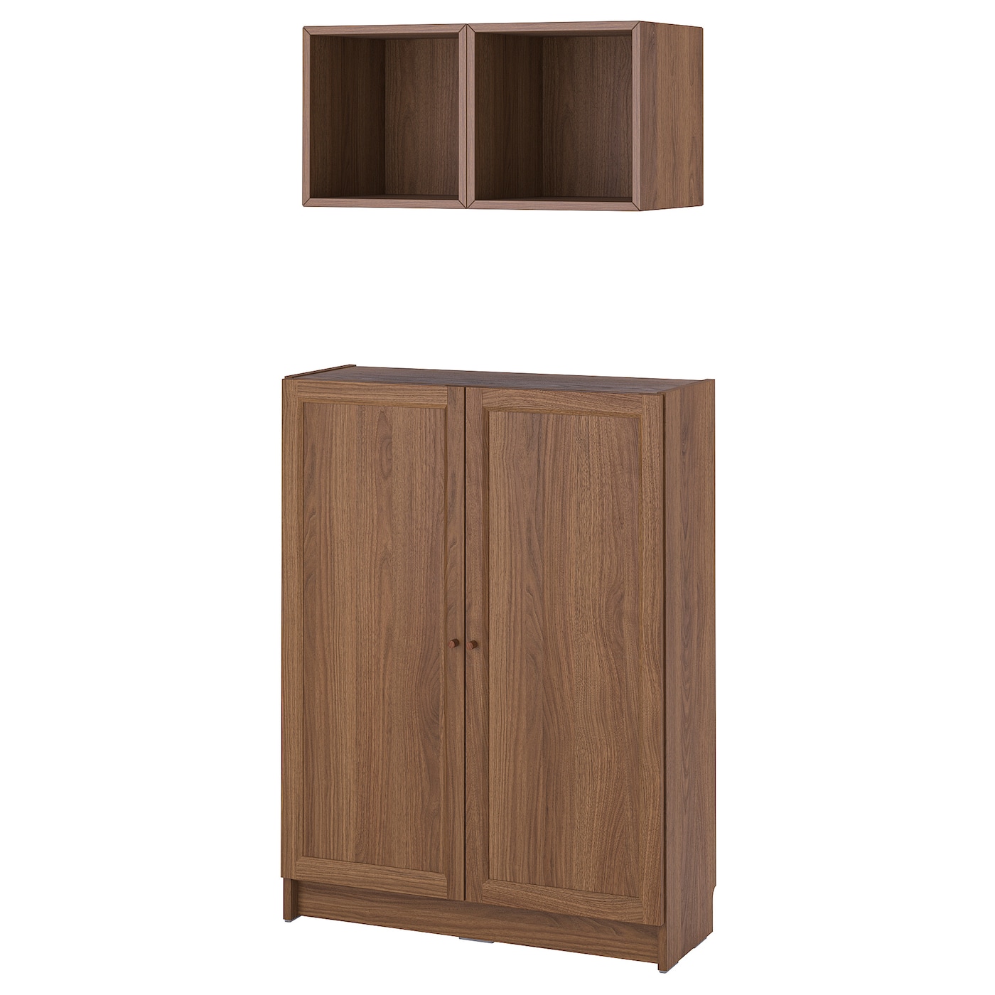 BILLY / EKET storage combination with doors brown walnut effect - IKEA