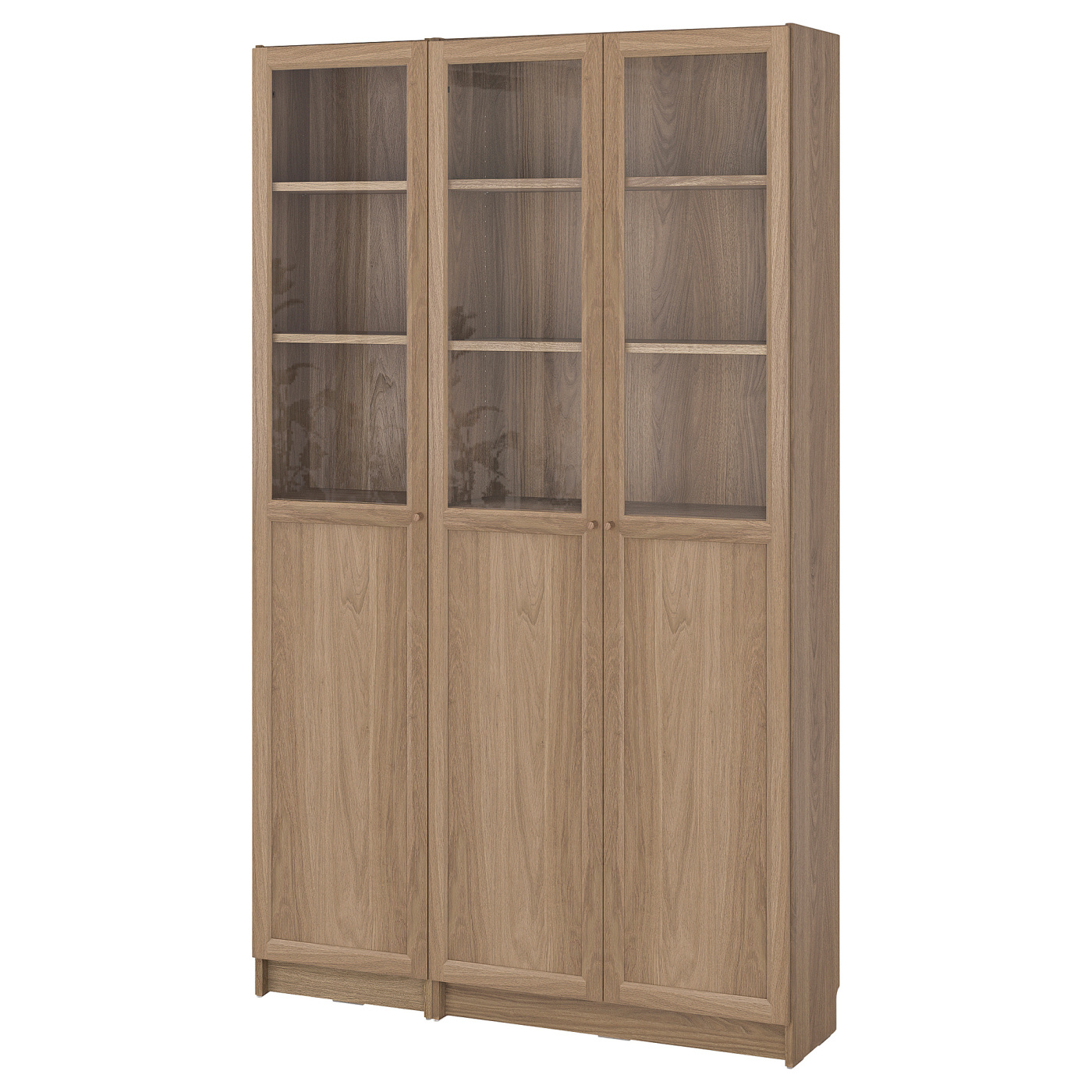 BILLY / OXBERG bookcase comb w panel/glass doors oak effect - IKEA