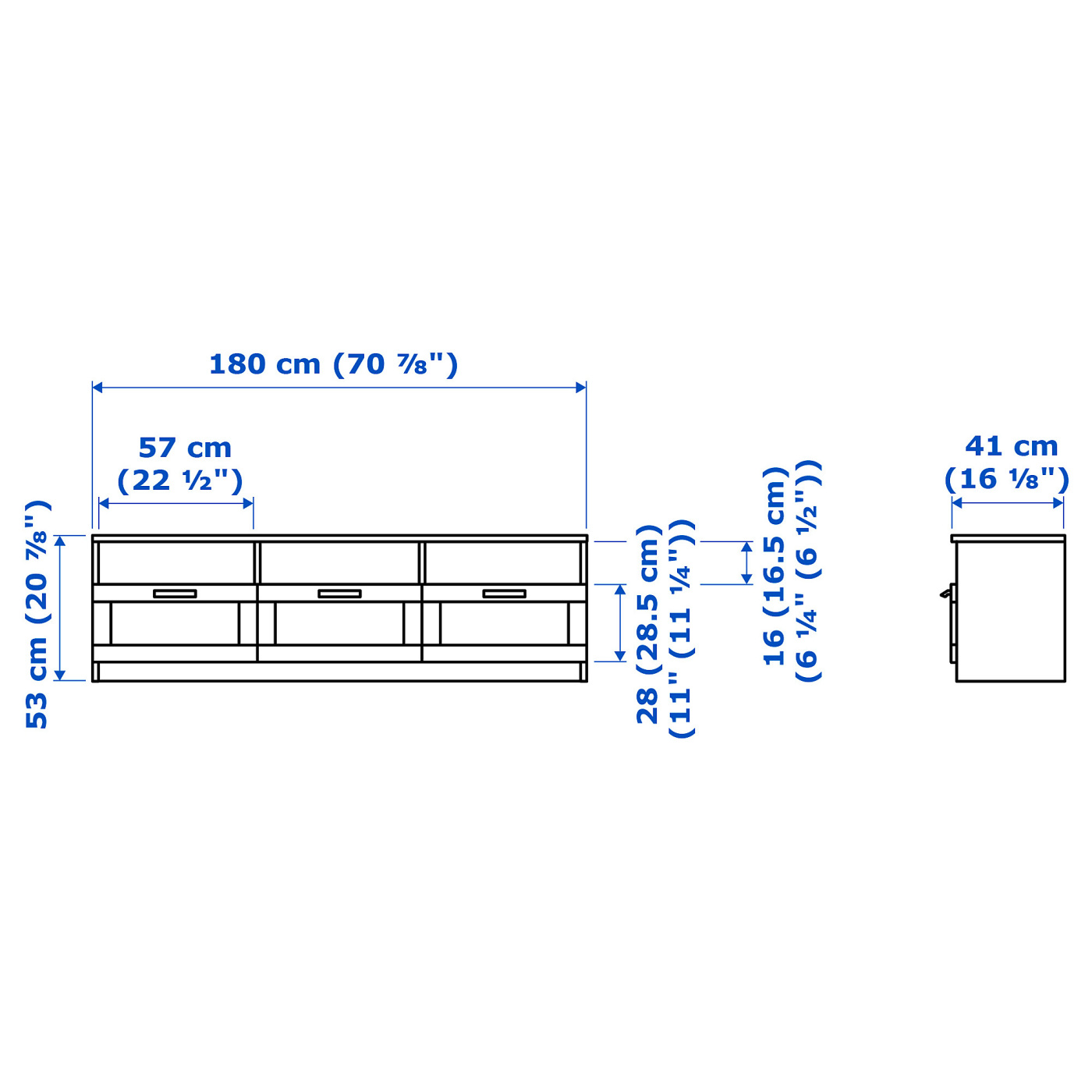 BILLY TV storage combination white - IKEA