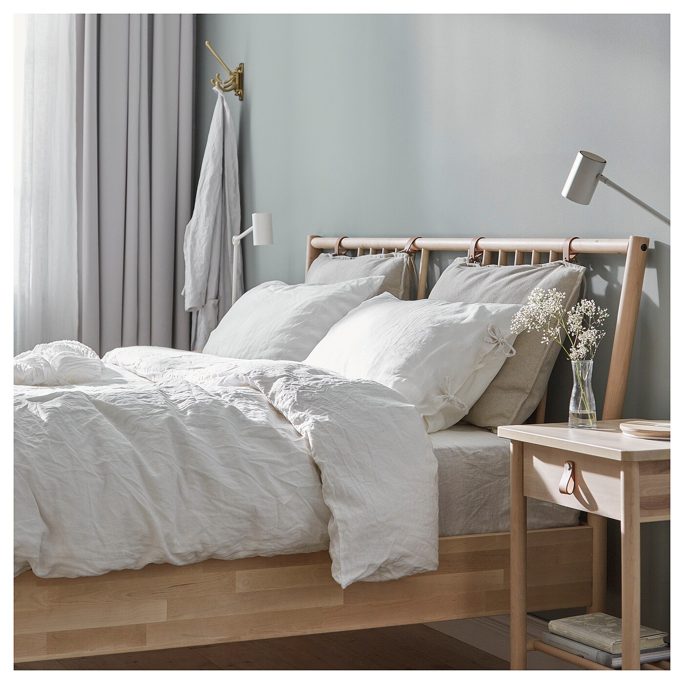 BJORKSNAS bed frame birch IKEA