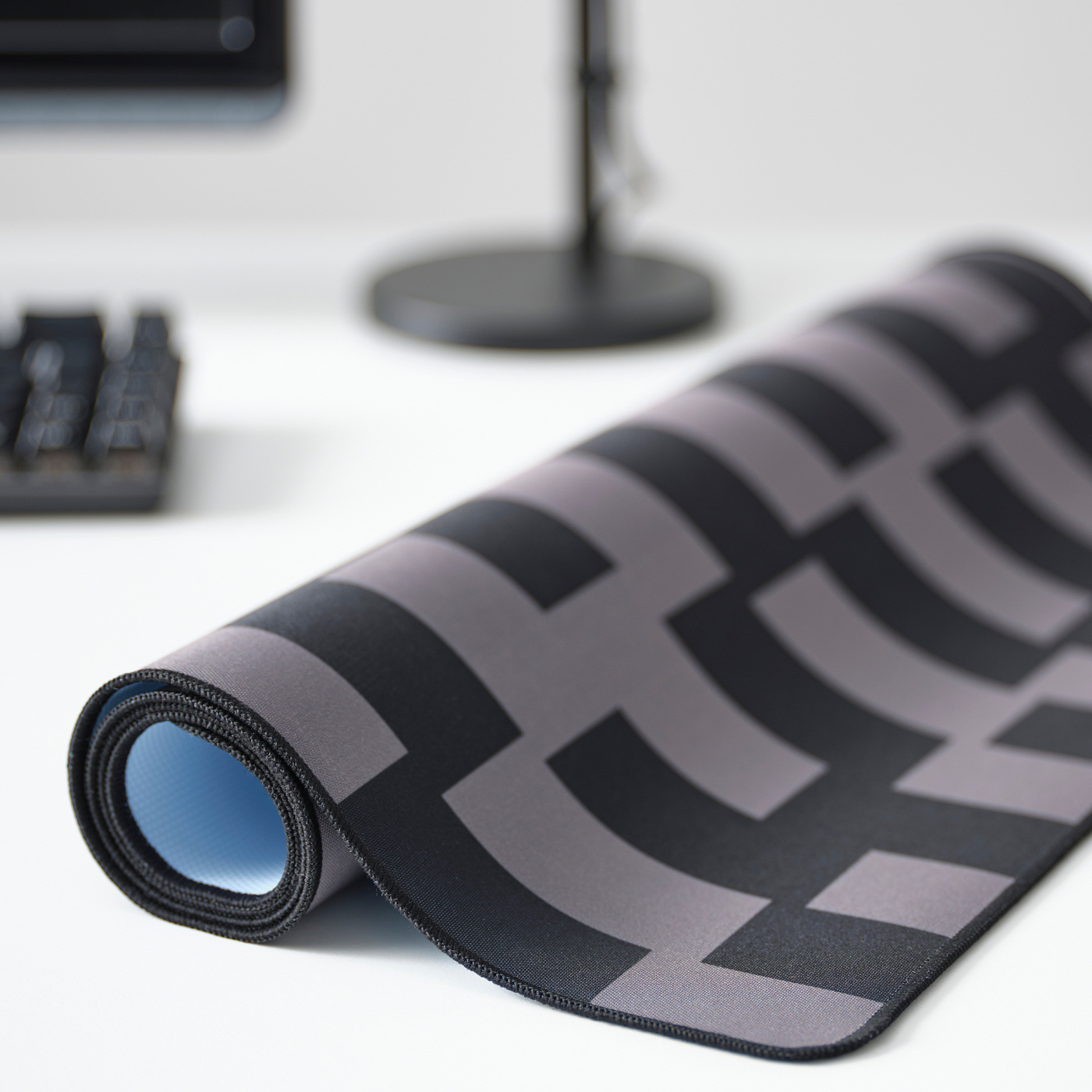 BLÅSKATA gaming mouse pad black/grey patterned - IKEA