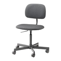 BLECKBERGET swivel chair Klovsta white/grey - IKEA