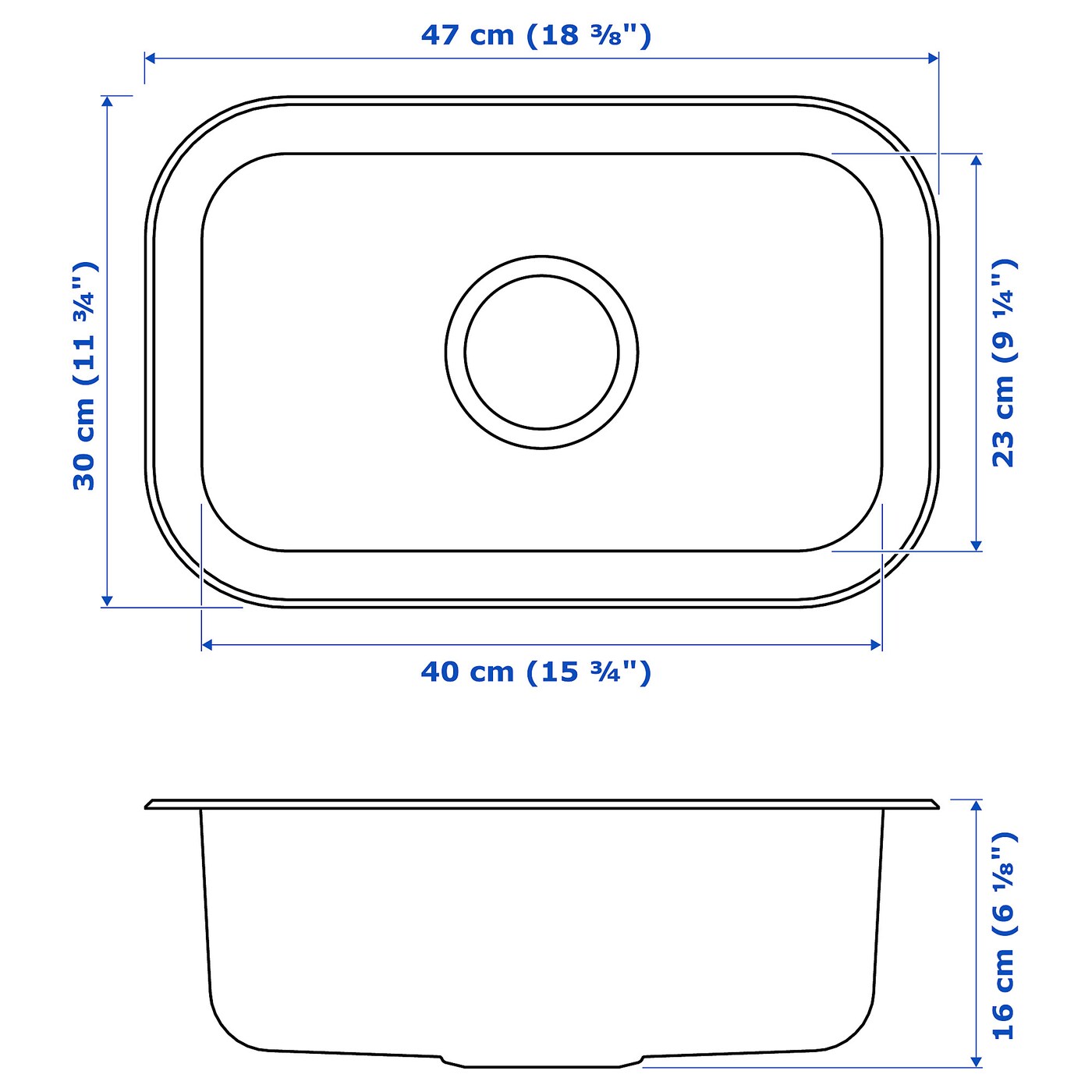 BOHOLMEN inset sink, 1 bowl stainless steel - IKEA