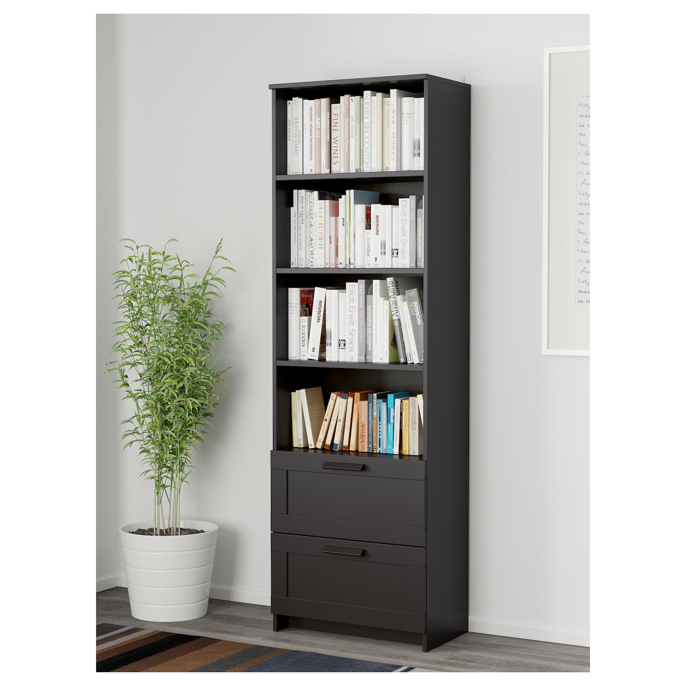 BRIMNES bookcase black - IKEA