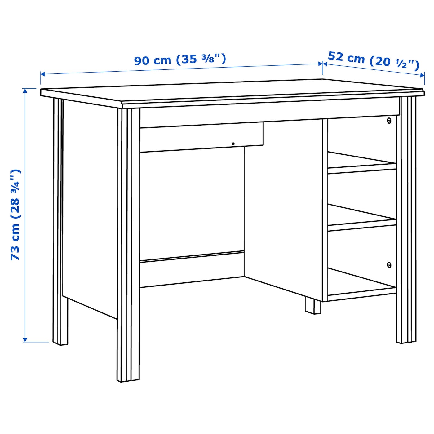 BRUSALI desk white IKEA
