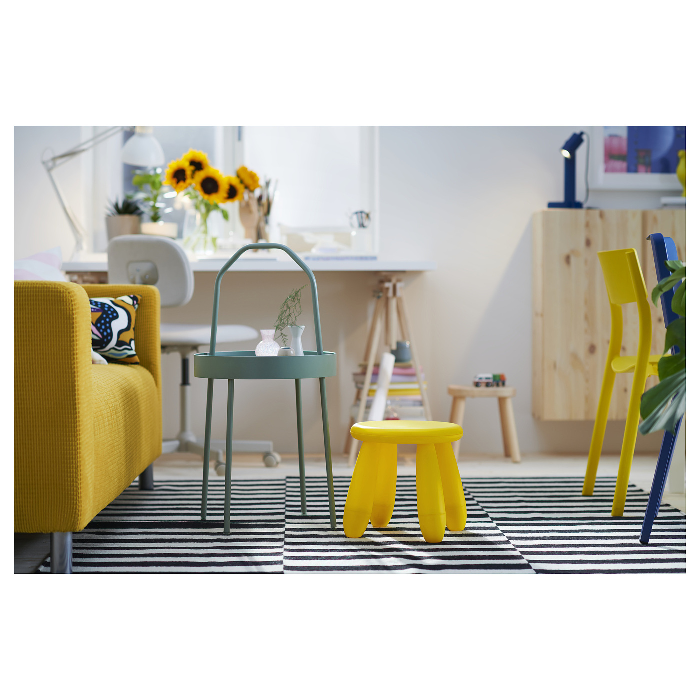 BURVIK side table light grey-green - IKEA