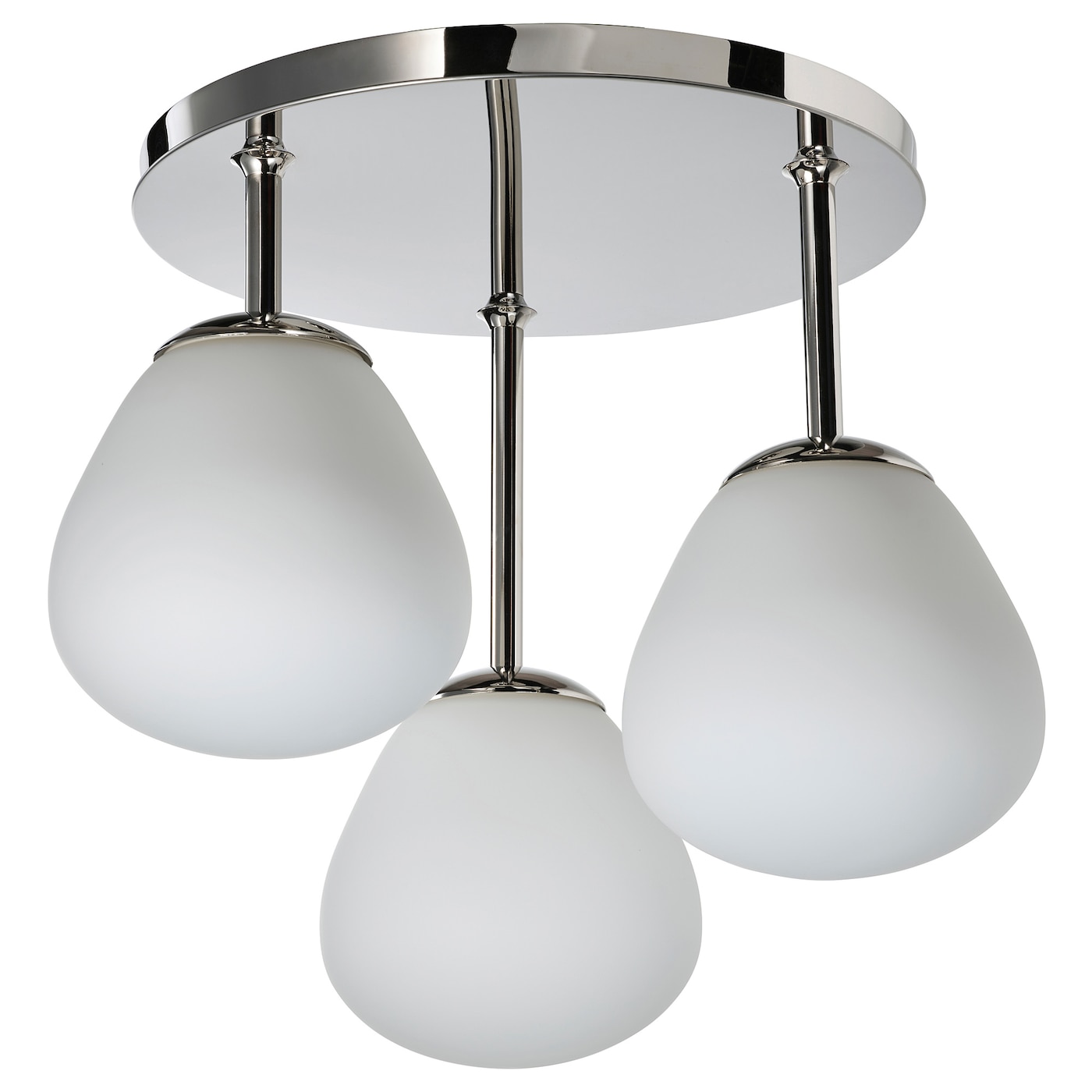 DEJSA ceiling lamp with 3 lamps chrome-plated/opal white glass - IKEA