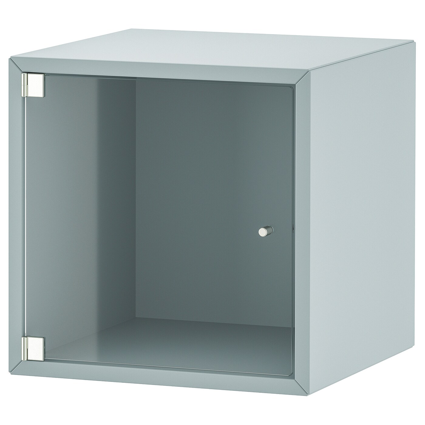 EKET wall cabinet with glass door light grey-blue - IKEA