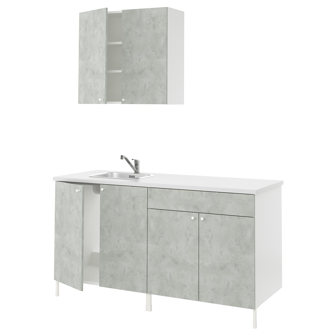 ENHET kitchen concrete effect - IKEA