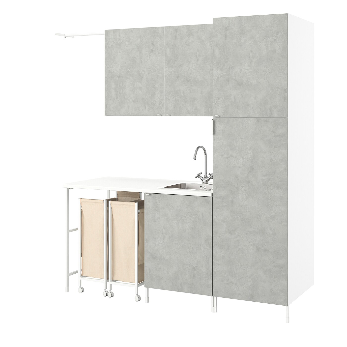 ENHET laundry white/concrete effect - IKEA