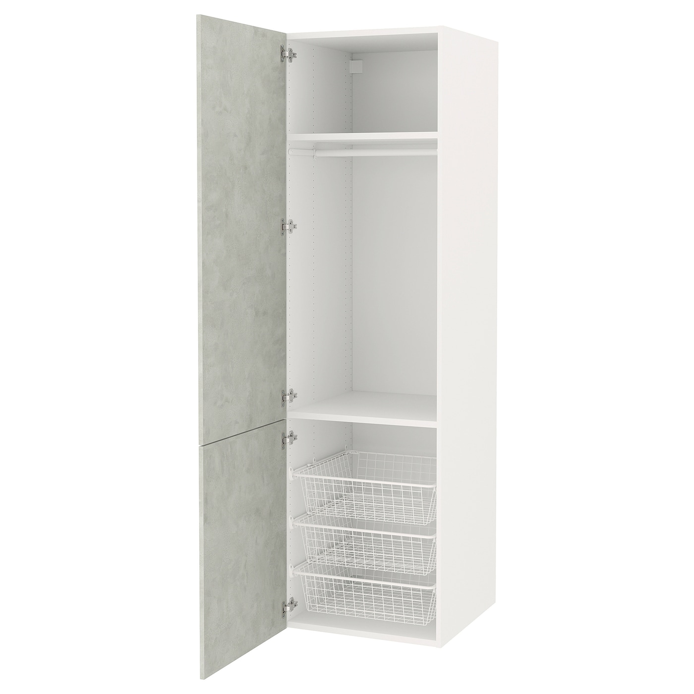 ENHET storage combination white/concrete effect - IKEA