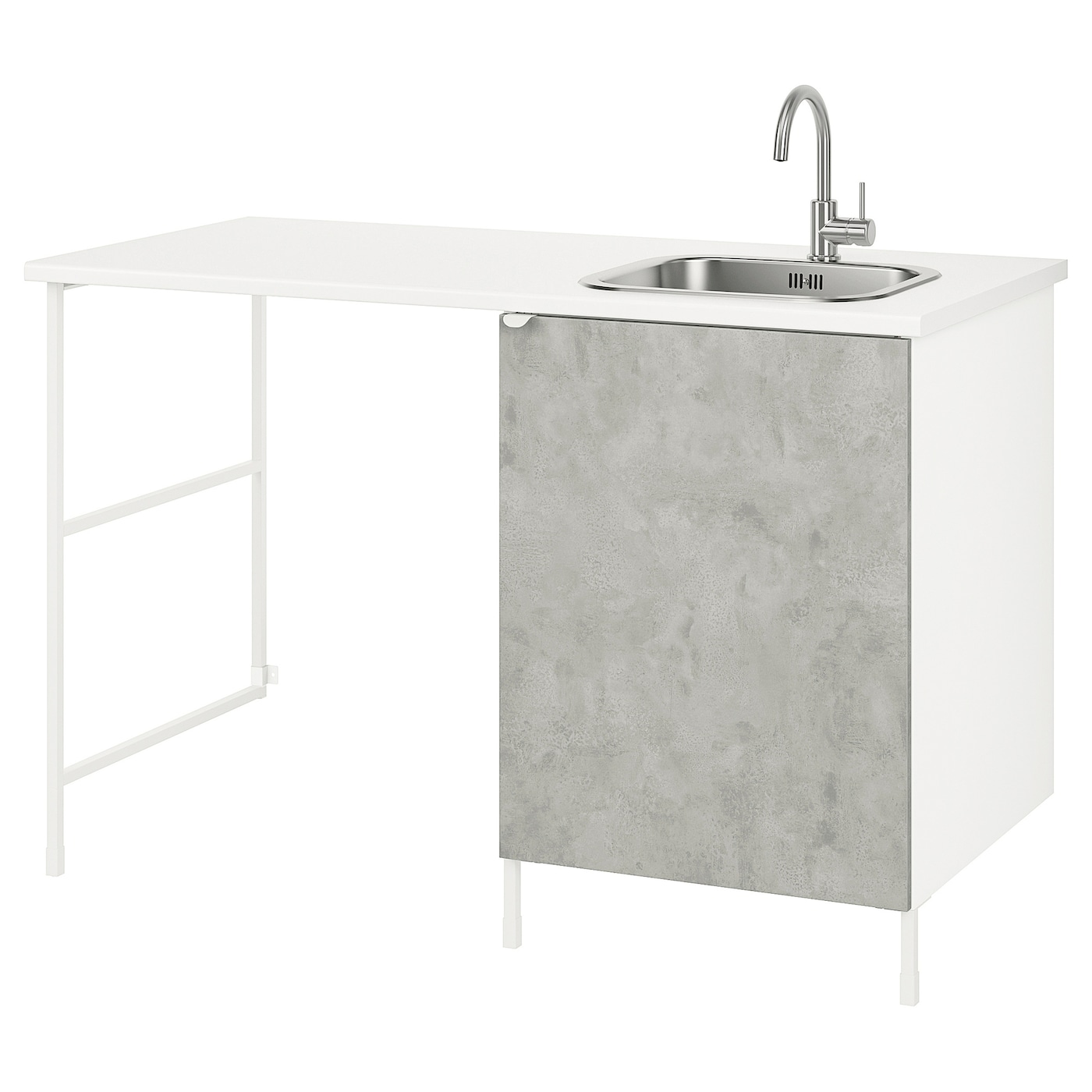 ENHET storage combination white/concrete effect - IKEA