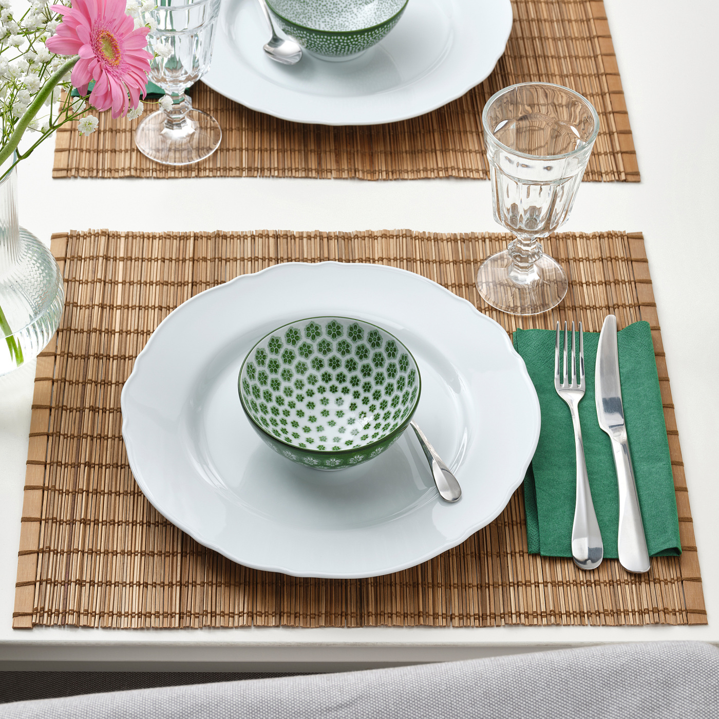 ENTUSIASM bowl patterned/green - IKEA
