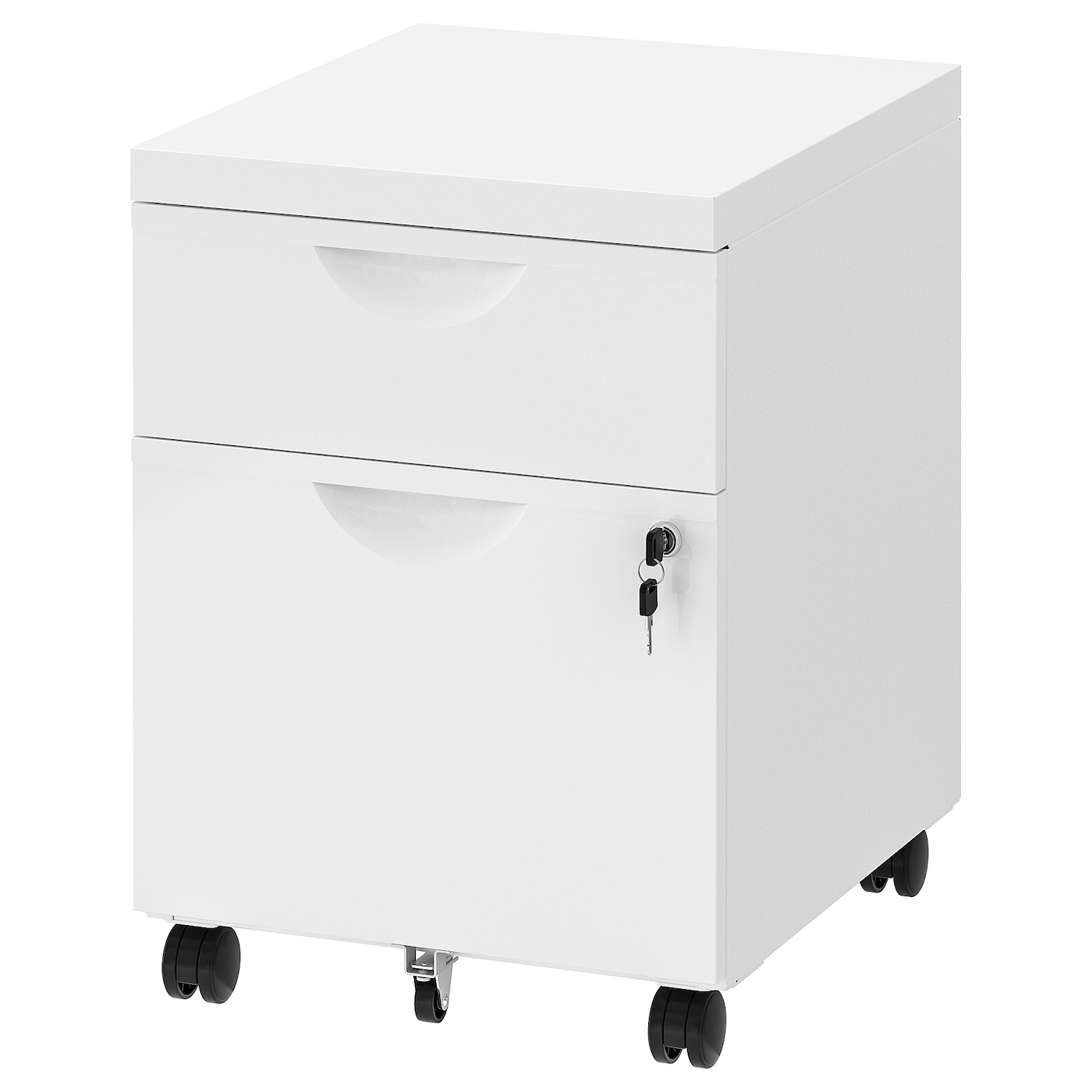 ERIK drawer unit w 2 drawers on castors white - IKEA