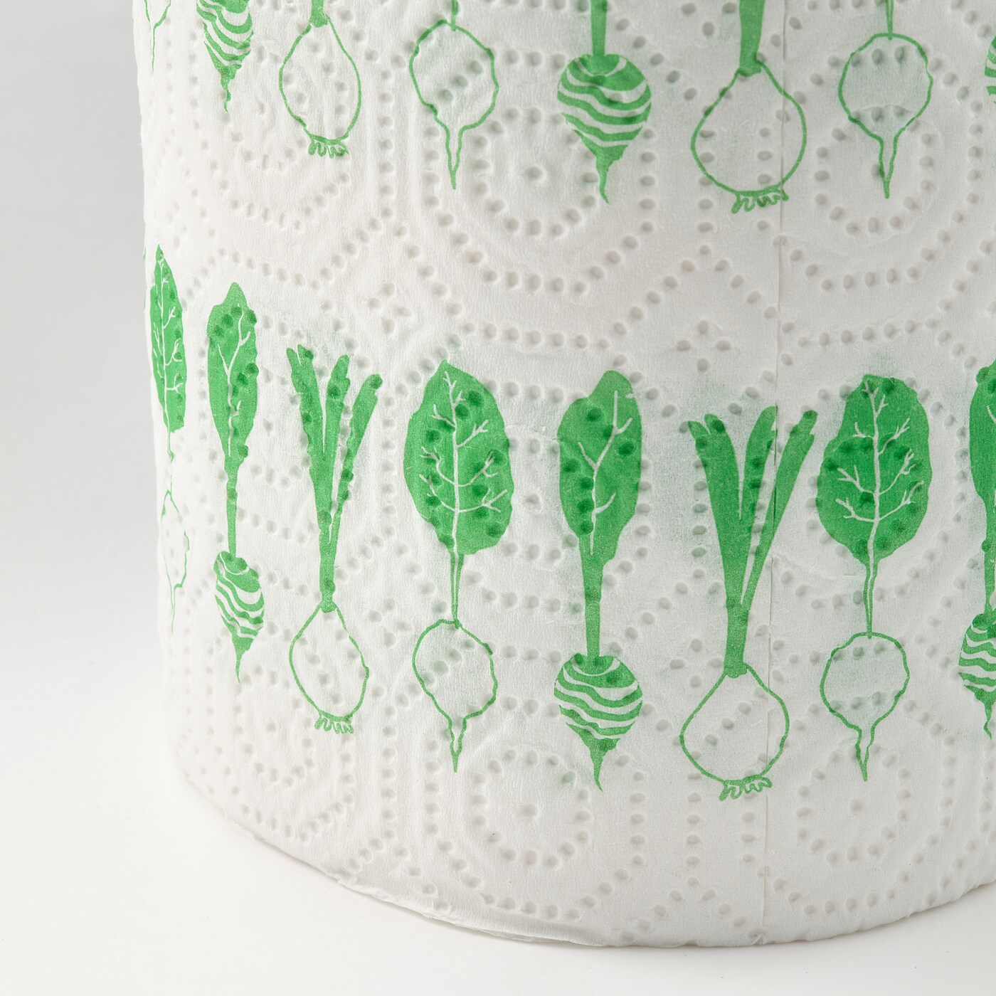 FAMILJ kitchen roll patterned bright green/white - IKEA