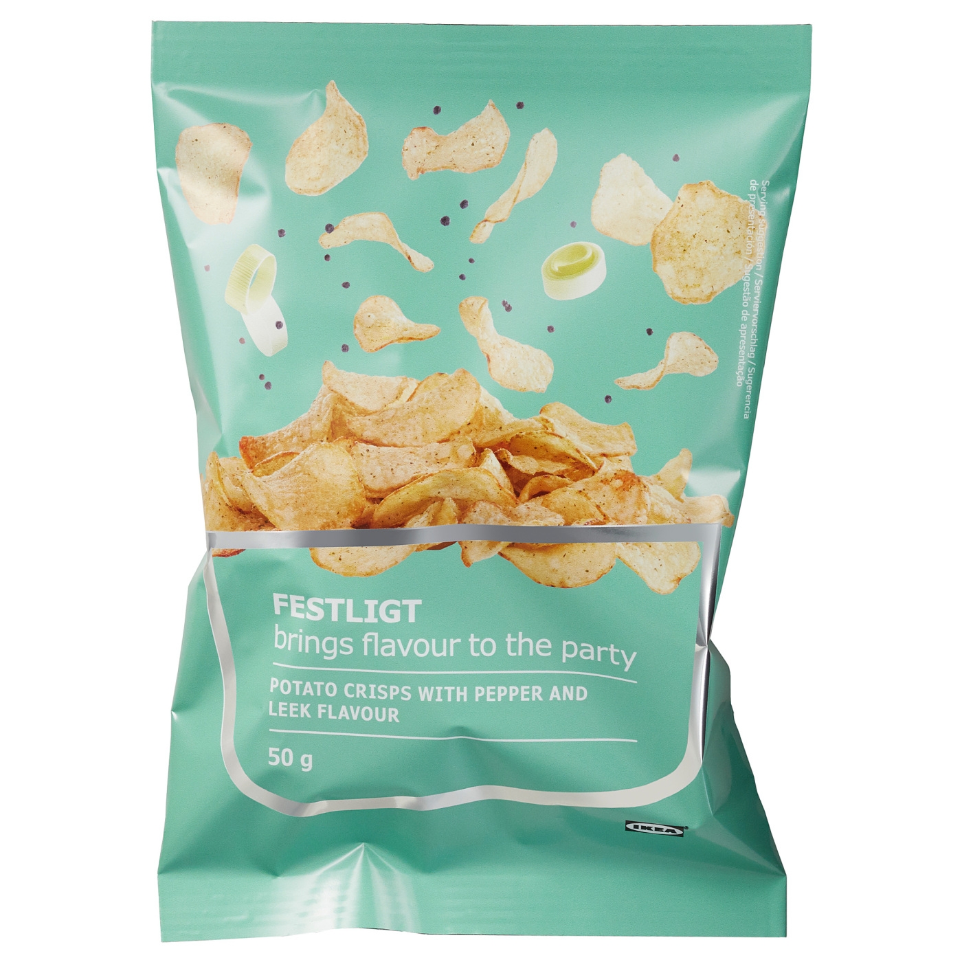 FESTLIGT potato crisps pepper leek - IKEA