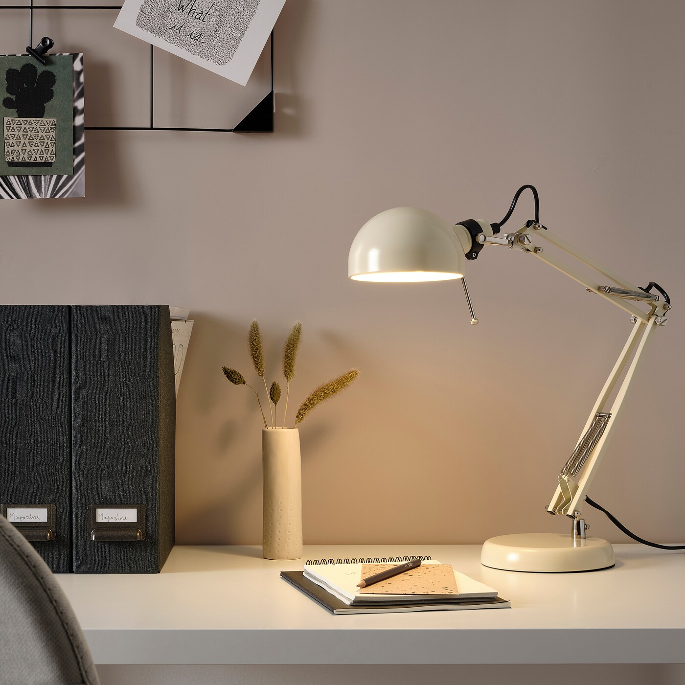 FORSÅ work lamp beige - IKEA