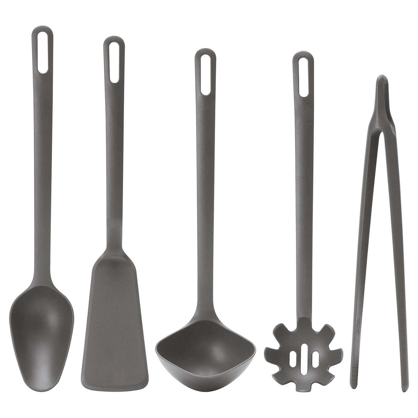 FULLÄNDAD 5-piece kitchen utensil set grey - IKEA