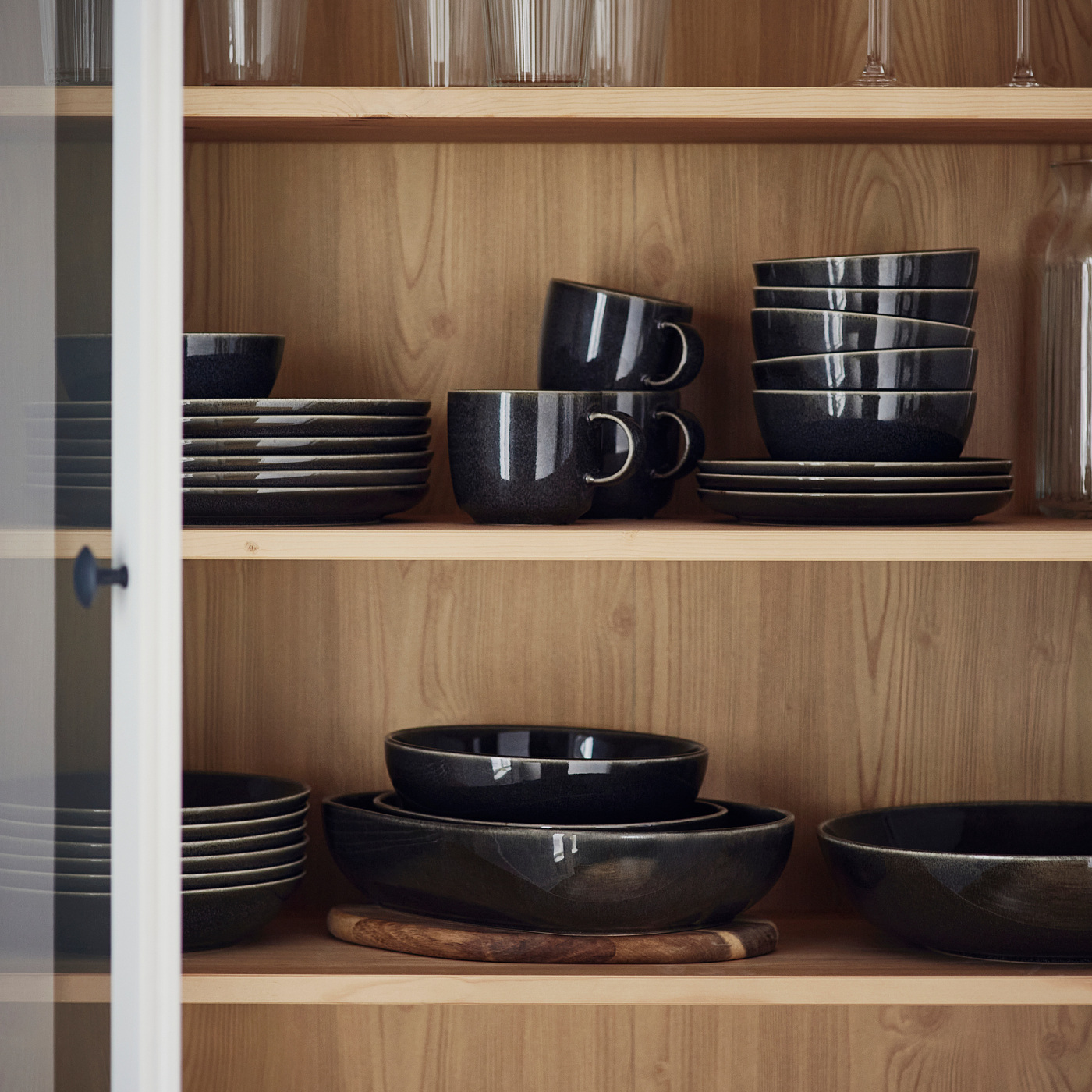 GLADELIG plate dark grey - IKEA