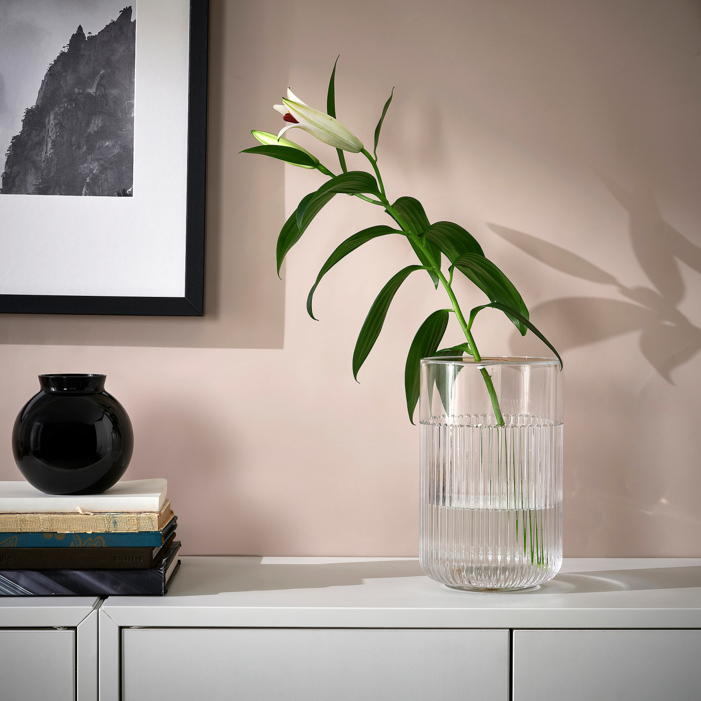 GRADVIS vase with metal insert clear glass/gold-colour - IKEA