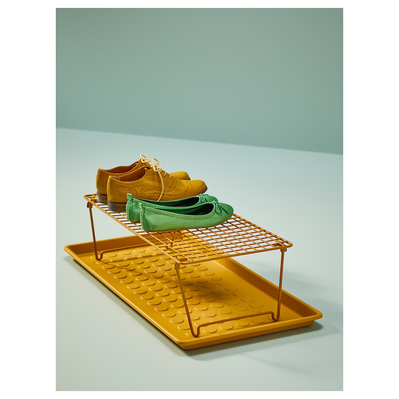GREJIG shoe rack dark yellow - IKEA