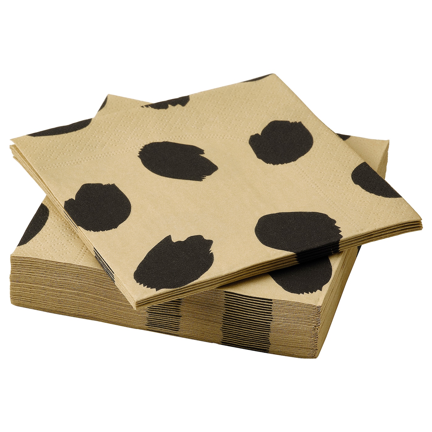 HAJMAL paper napkin patterned/beige black - IKEA
