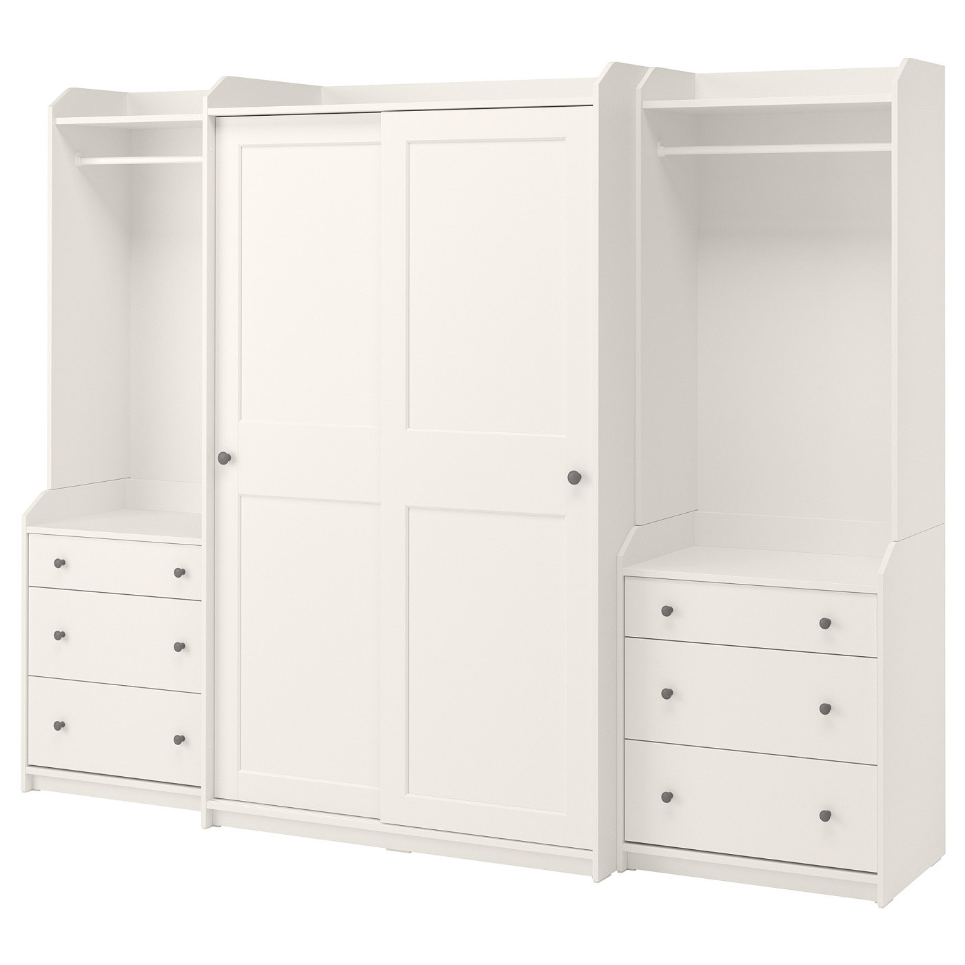 HAUGA wardrobe combination white - IKEA