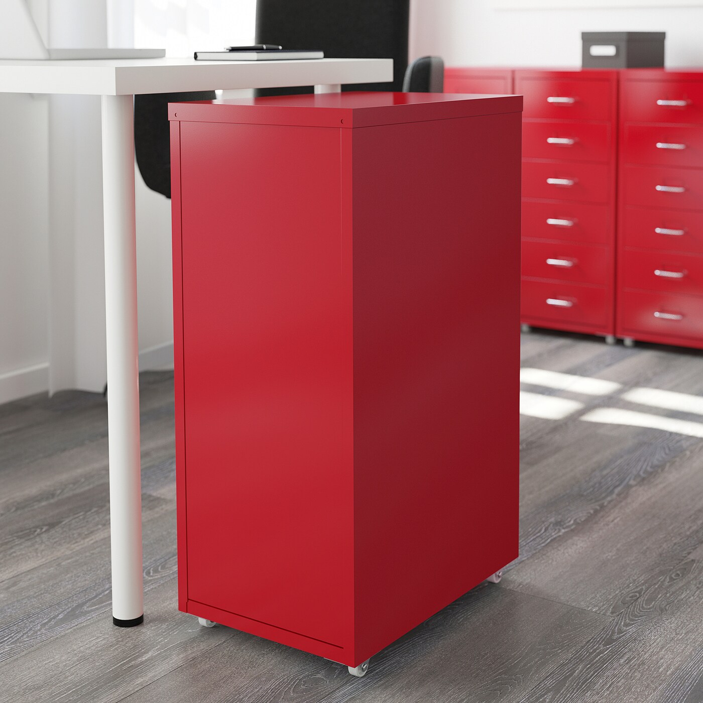HELMER drawer unit on castors red IKEA