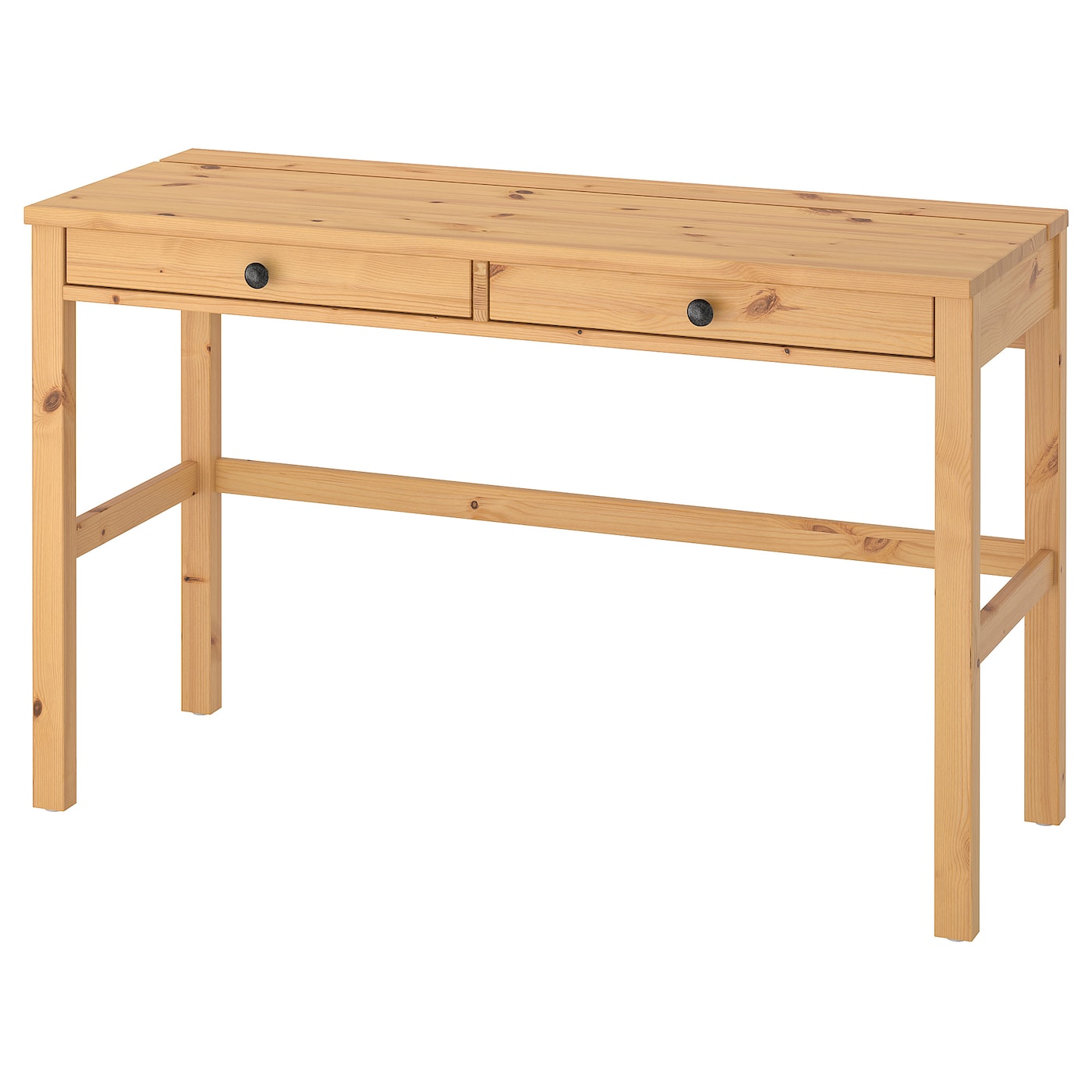 HEMNES desk with 2 drawers light brown IKEA