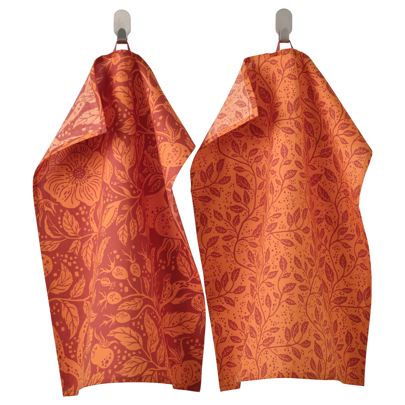 HÖSTAGILLE tea towel mixed patterns orange - IKEA