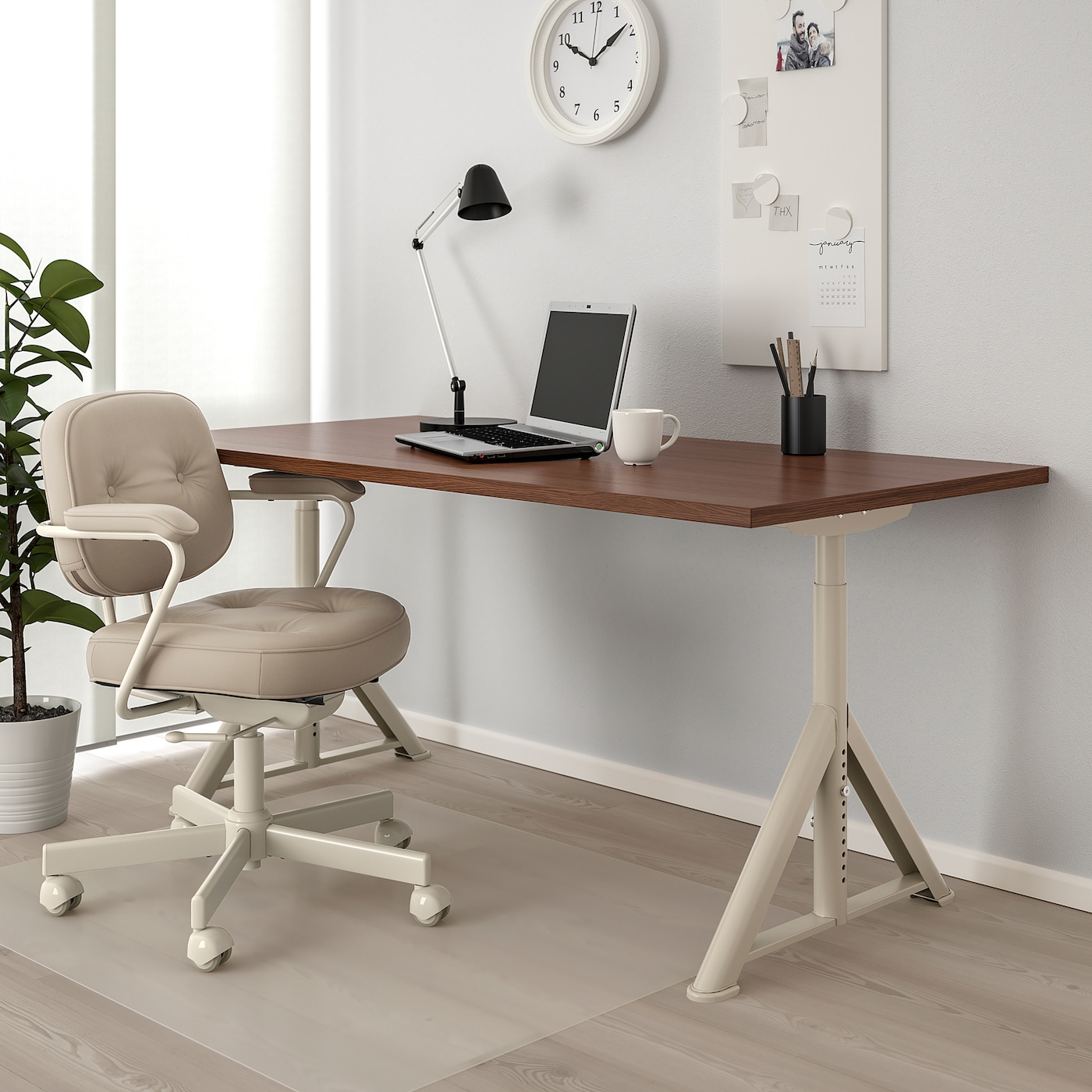 IDASEN desk brown beige IKEA