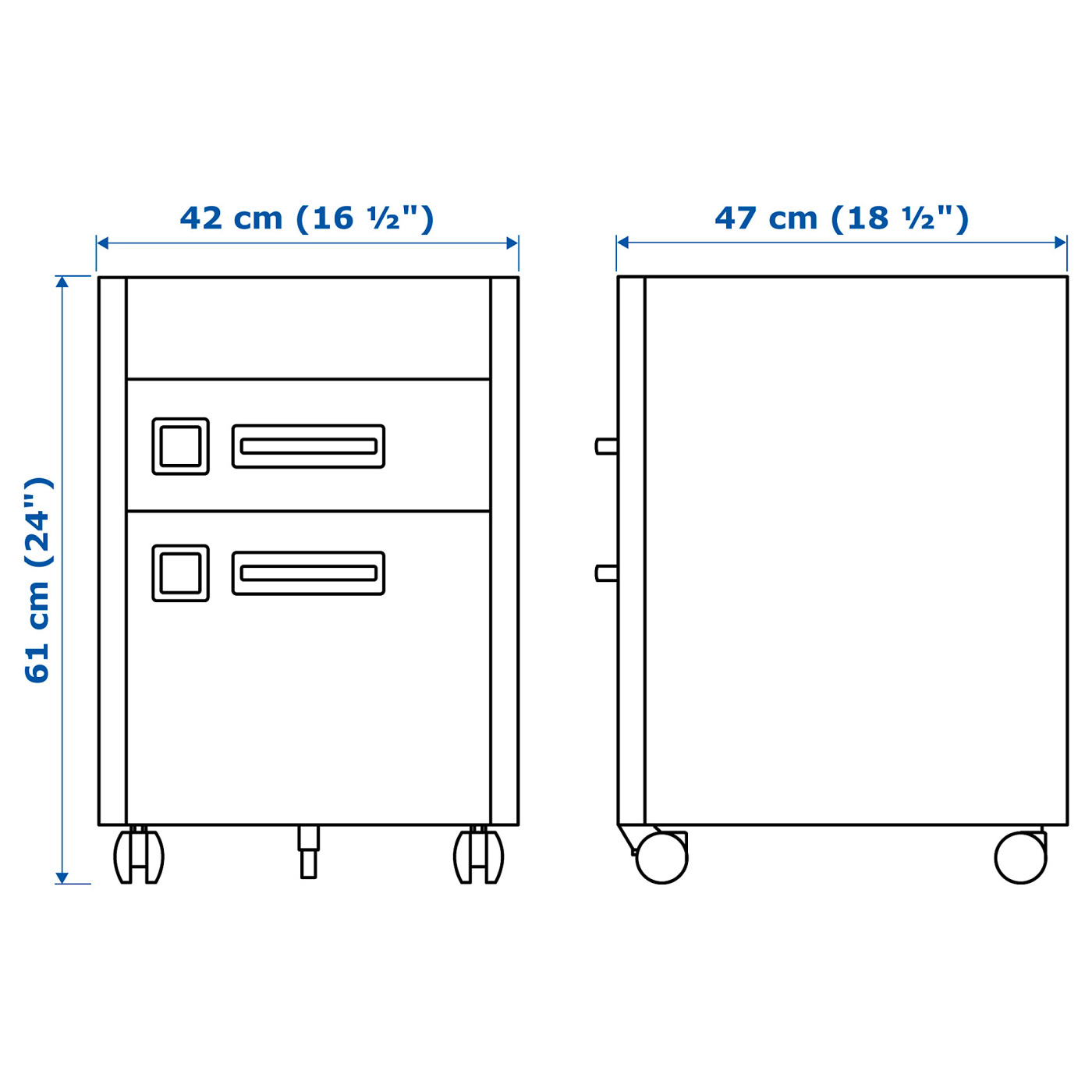 IDÅSEN drawer unit with smart lock beige - IKEA