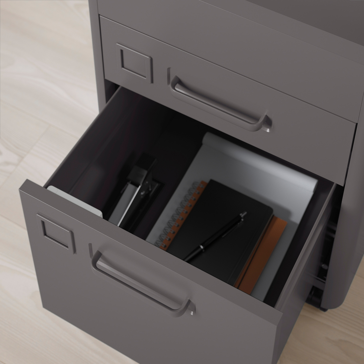 IDÅSEN drawer unit with smart lock dark grey - IKEA