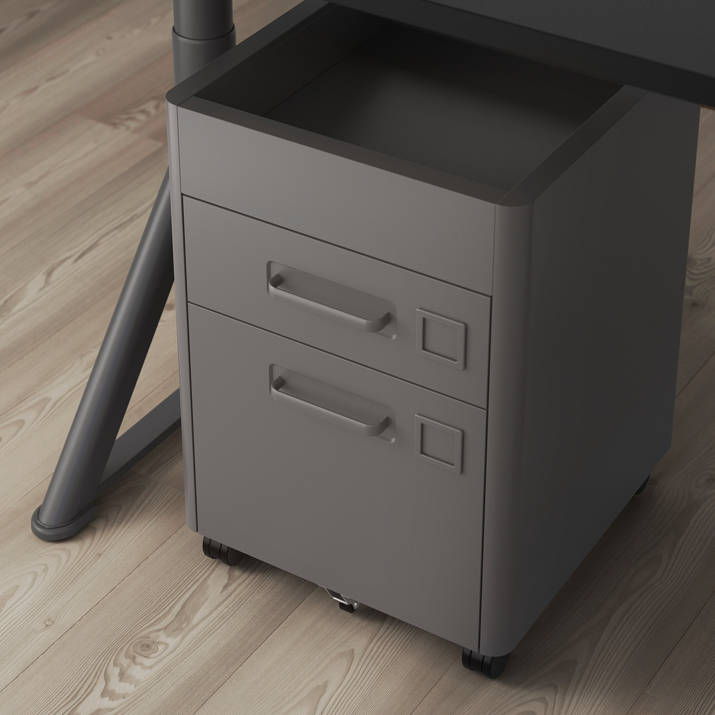 IDÅSEN drawer unit with smart lock dark grey - IKEA