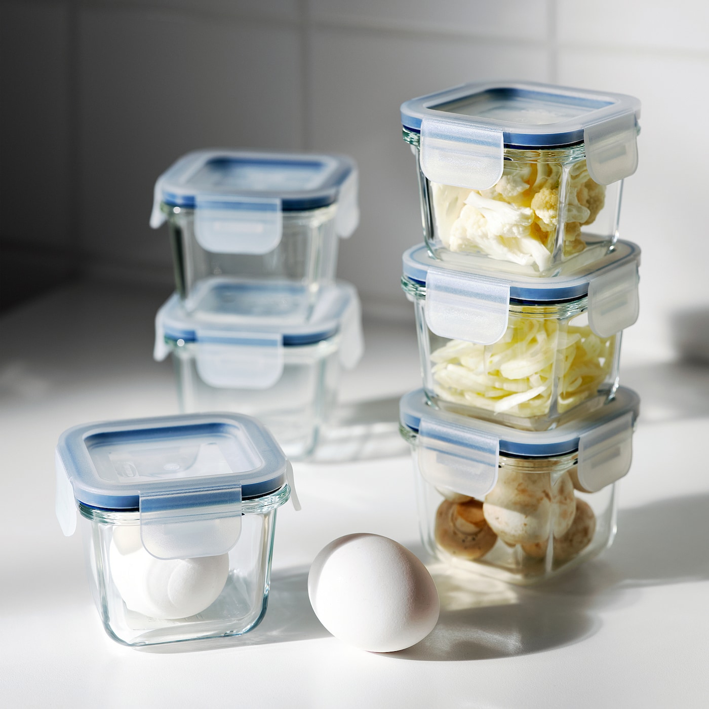 IKEA 365+ food container with lid square/glass - IKEA