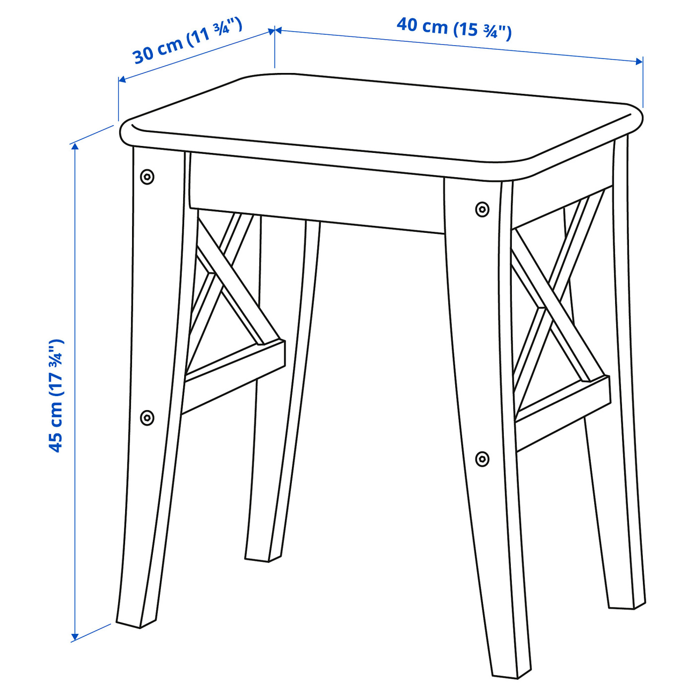 INGOLF stool white - IKEA