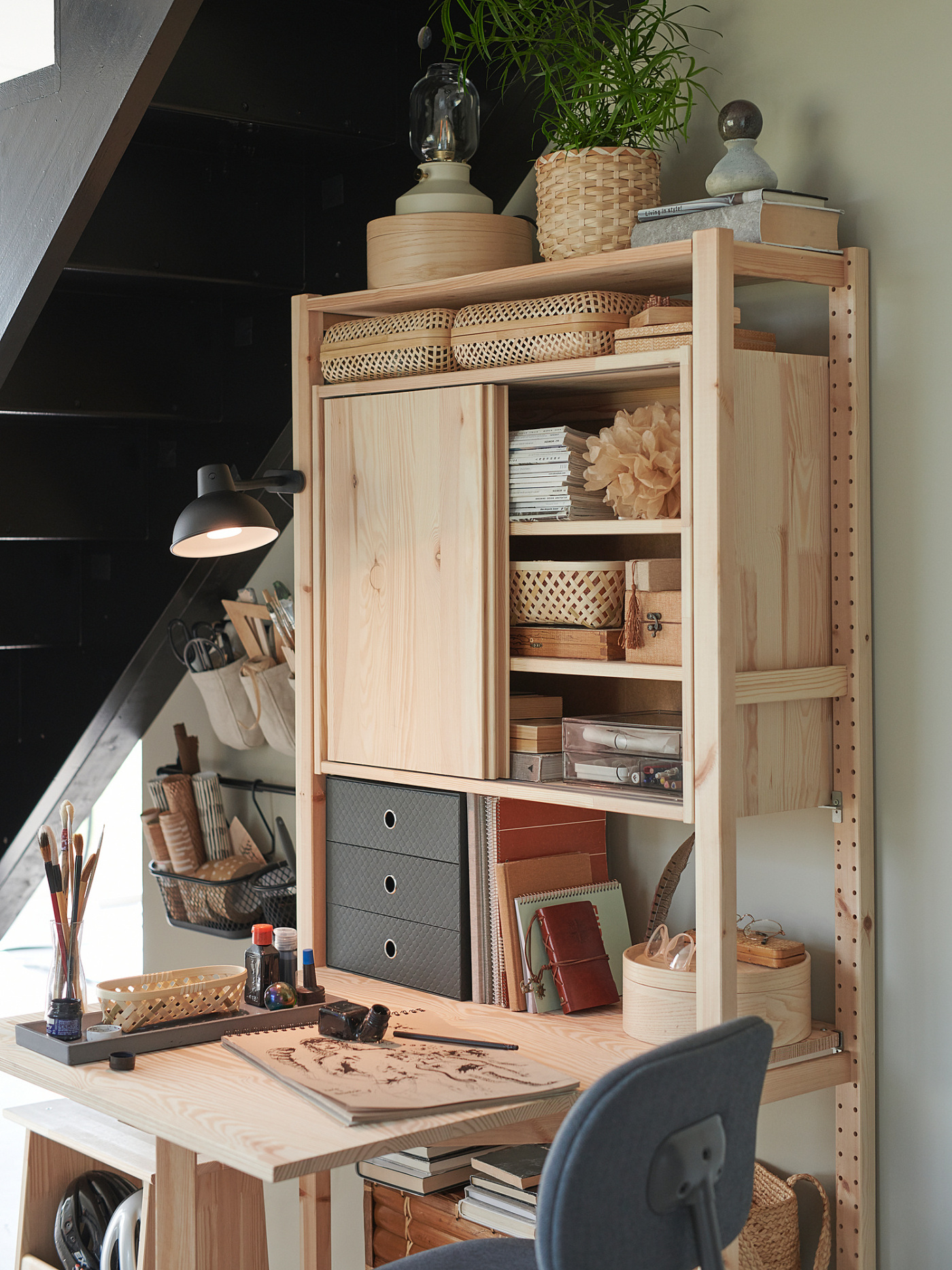 IVAR folding table pine - IKEA