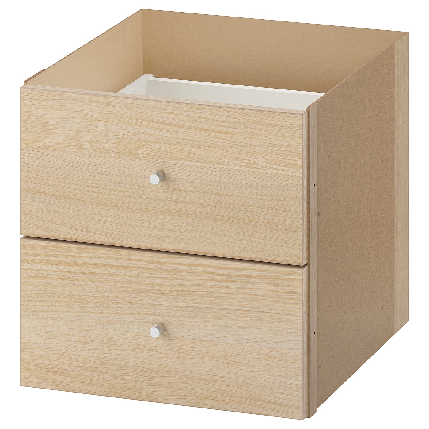 KALLAX insert with 2 drawers white stained oak effect - IKEA